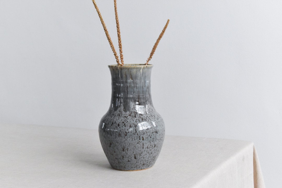 Vintage Studio Pottery Grey Glazed Vase by Youghal Pottery of Ireland ...