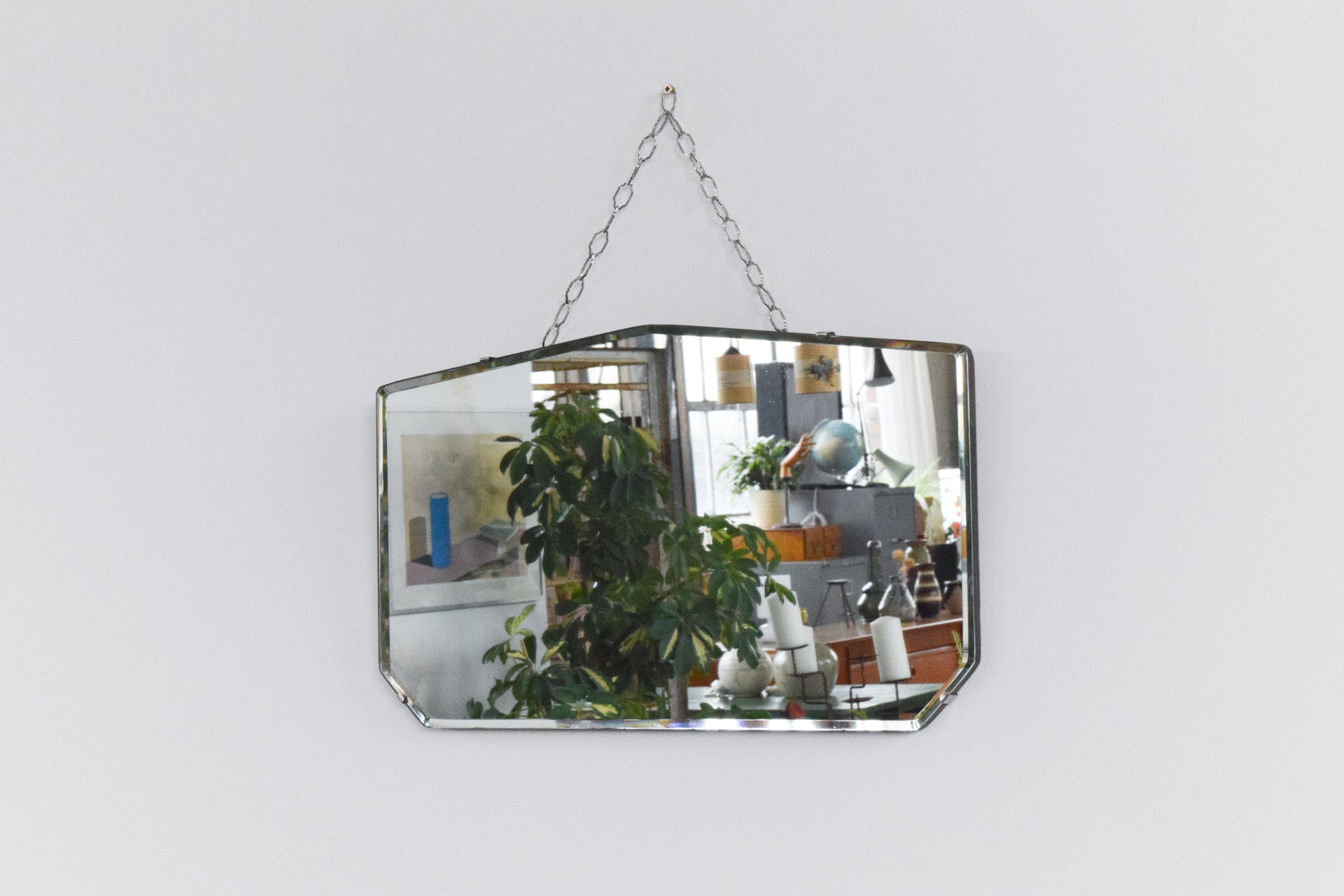 Vintage Frameless Bevelled Mirror Heptagon Shape With Rounded Edges - Etsy