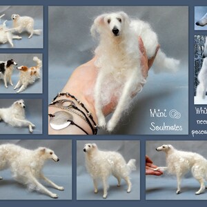 Custom Felted Borzoi, Flexible Dog Replica: Needle Felted Miniature ...