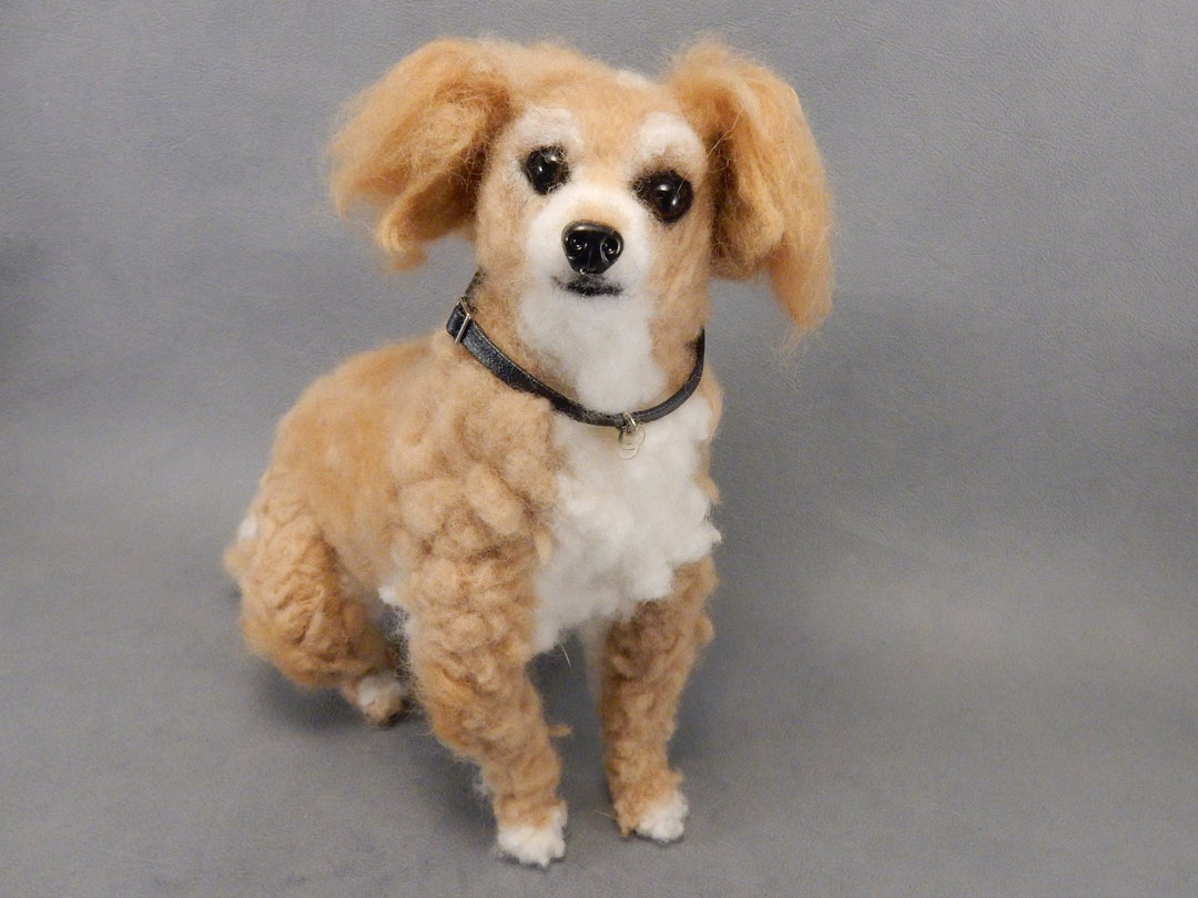 Needle Felted Cockapoo Miniature: Custom Dog Replica, Flexible Sculpture, Art Doll - Etsy