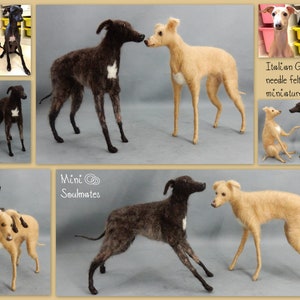 Needle Felted Italian Greyhound, Flexible Miniature: Custom Dog Replica ...