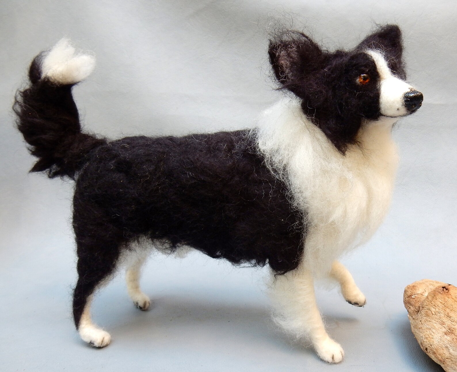 Border Collie Needle Felt Dog Miniature Custom Dog Replica - Etsy India
