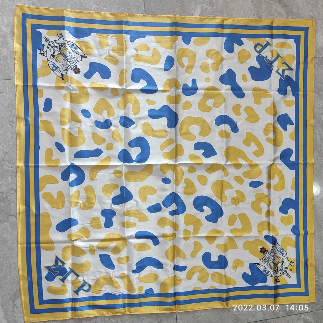 Sigma Gamma Rho Animal Print Scarf - Square Yellow Trim - Etsy
