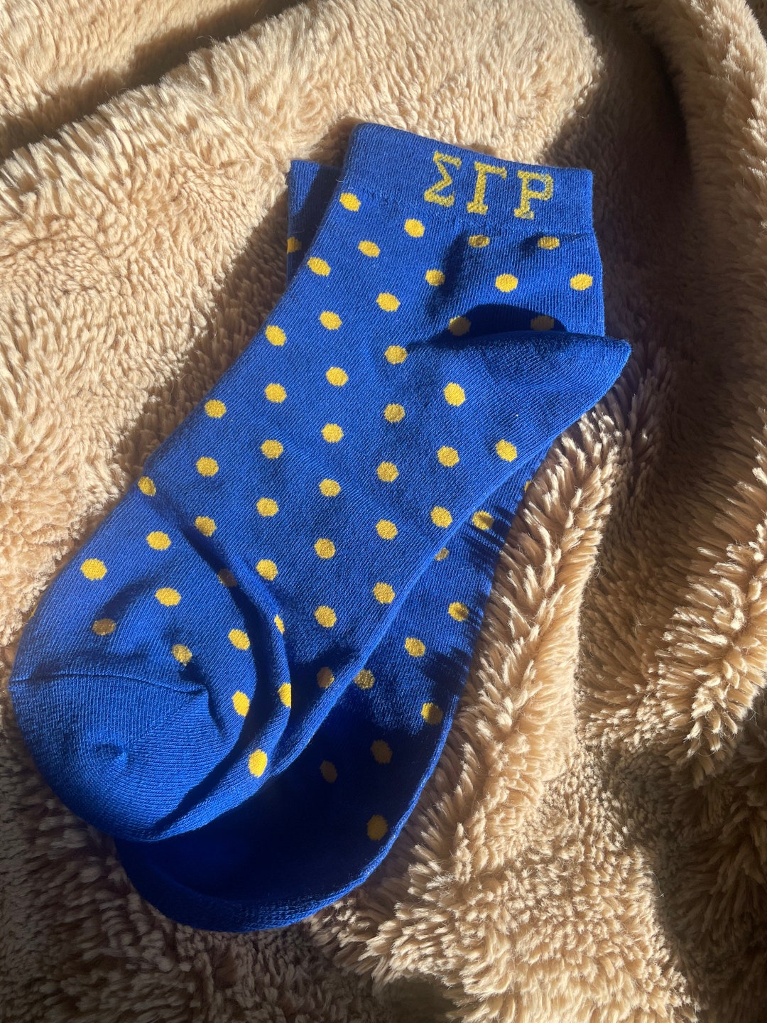 Sigma Gamma Rho Ankle Socks - Polka Dots - Etsy