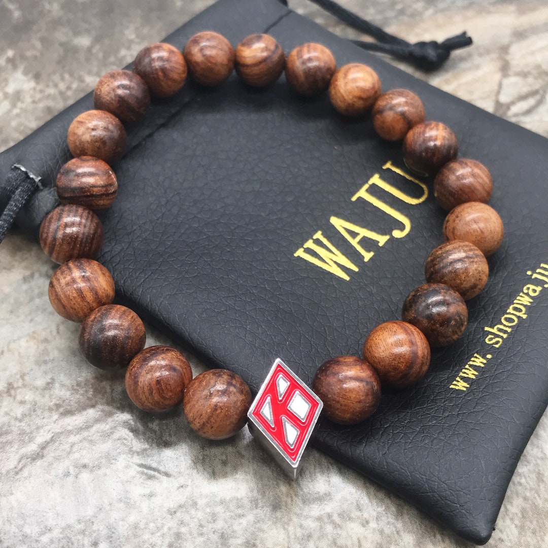 Kappa Alpha Psi Floating K Wood Focal Braceletwith Line Number - Etsy