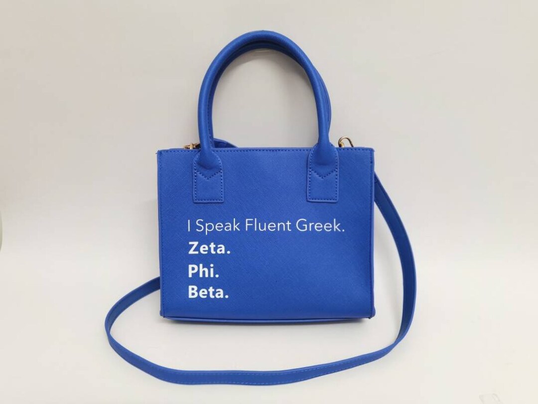 Zeta Phi Beta I Speak Fluent Greek Bag - Mini Tote With Strap - Etsy