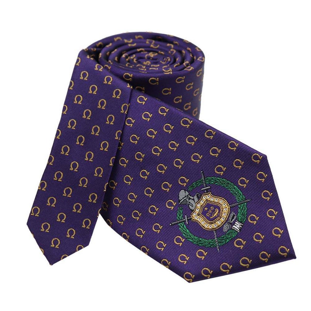 Omega Psi Phi Silk Tie - Omega Print - Etsy
