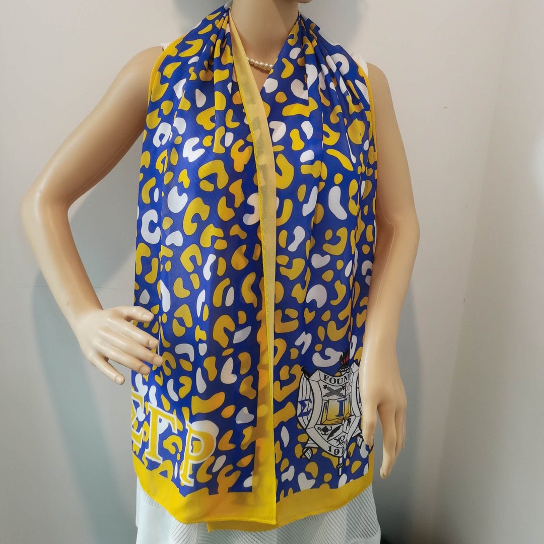 Sigma Gamma Rho Animal Print Scarf Yellow Trim - Etsy