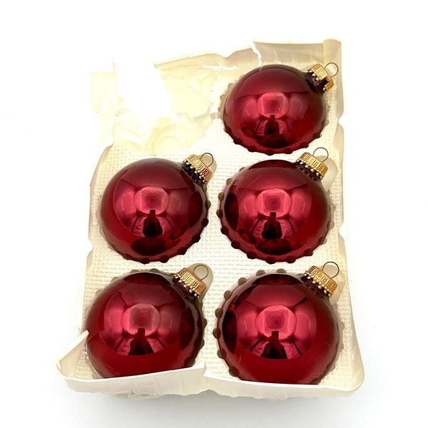 Christmas Ornaments Burgundy - Etsy