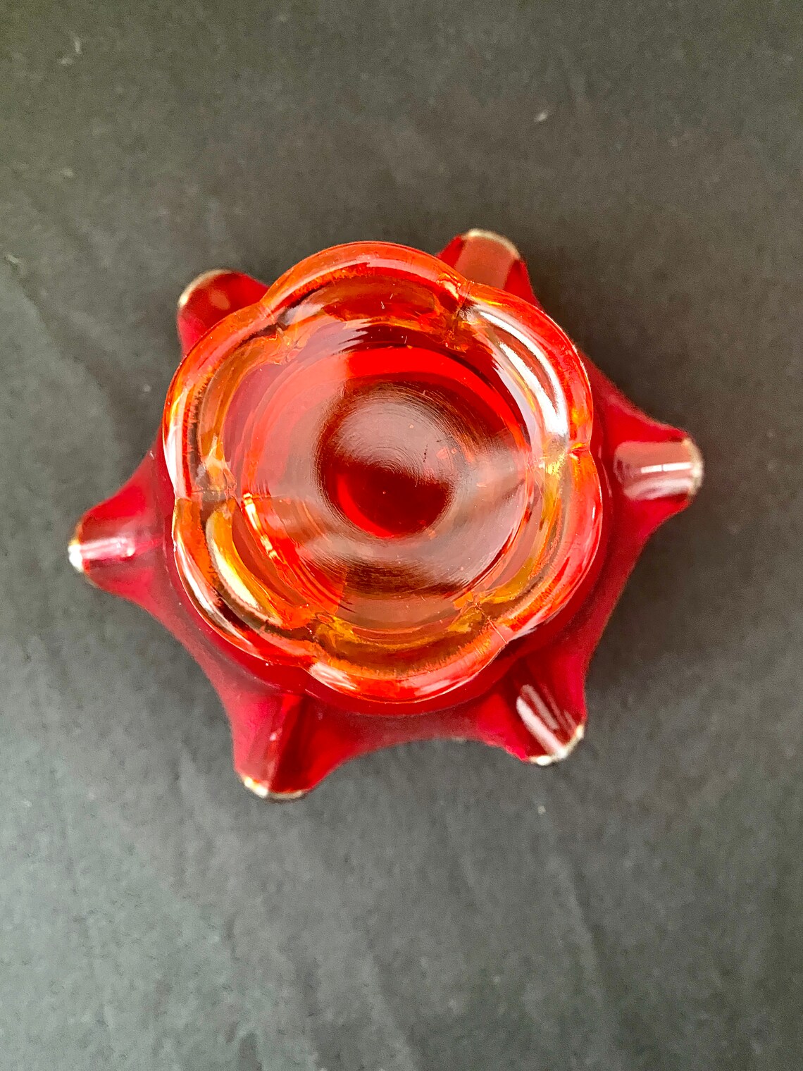 Viking Red Glass Bowl - Etsy