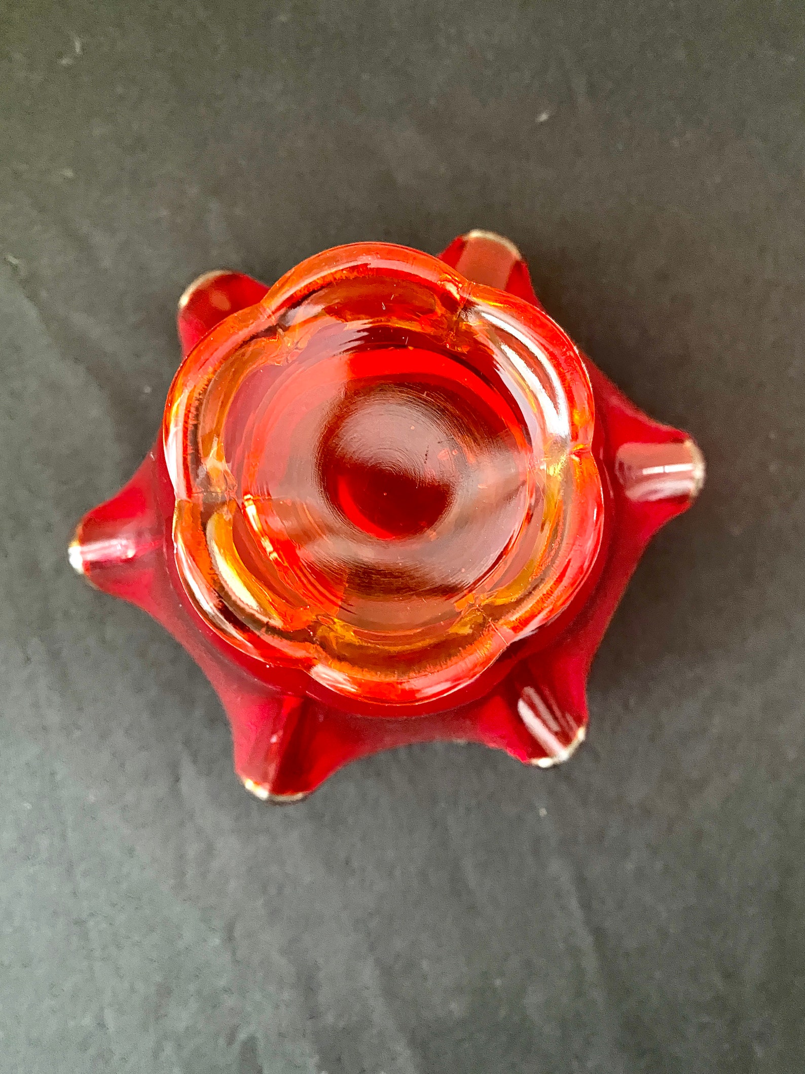 Viking Red Glass Bowl - Etsy