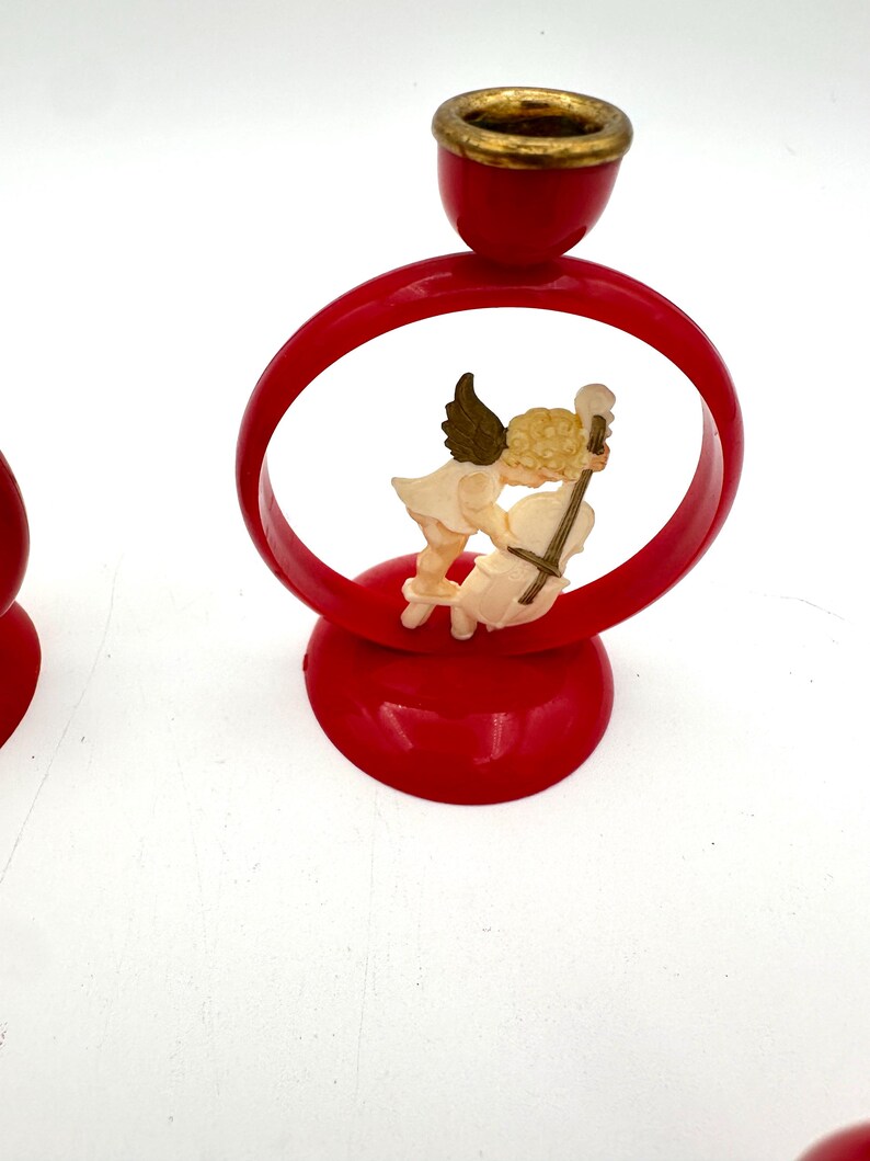 Vintage German Plastic Musical Candle Holders - Etsy