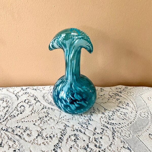Spatter Glass Vase - Etsy