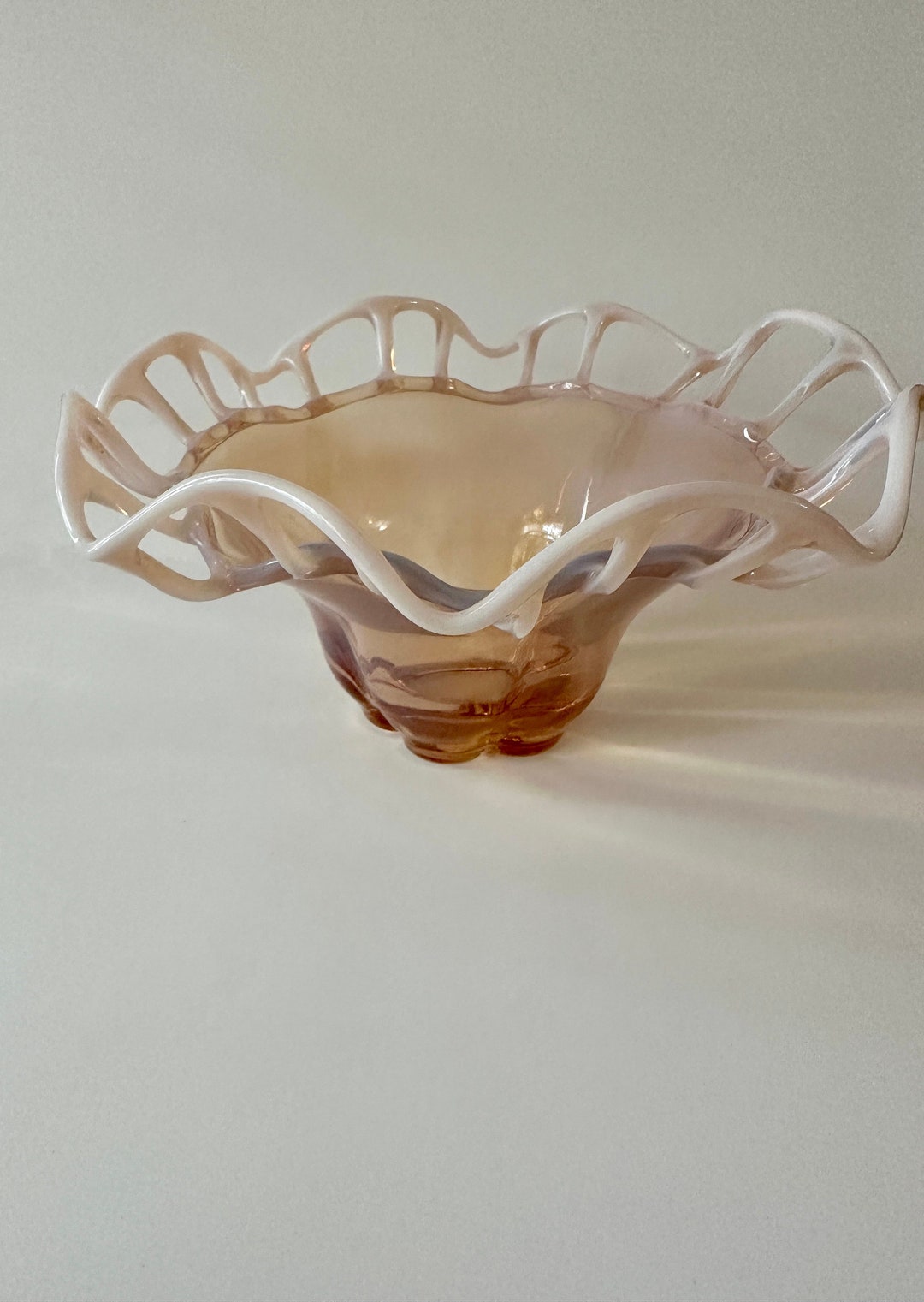 Duncan Miller Pink Glass Bowl - Etsy