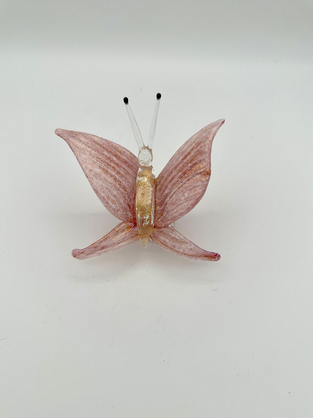 Bucella Cristalli Murano Pink Glass Butterfly - Etsy