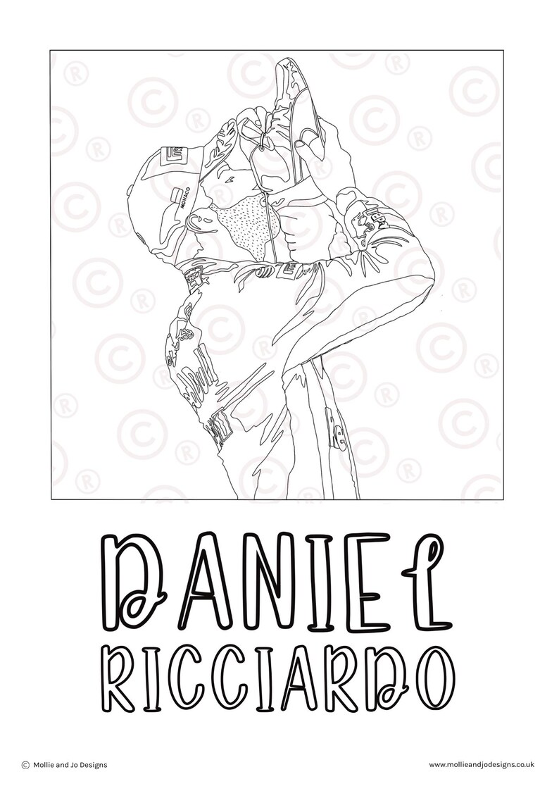 F1 Drivers Colouring Pages - Set of 12 | Printable Colouring Sheets ...
