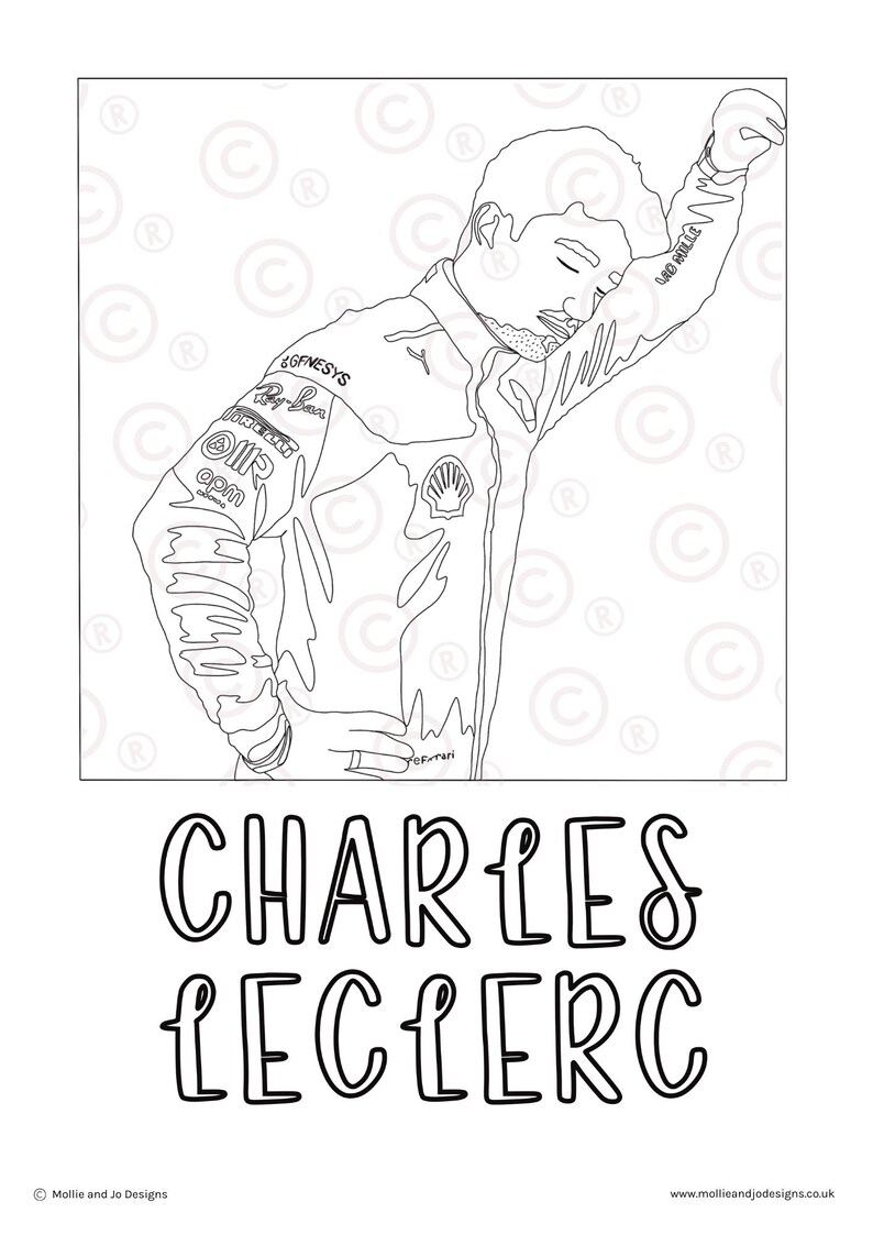 F1 Drivers Colouring Pages - Set of 12 | Printable Colouring Sheets ...