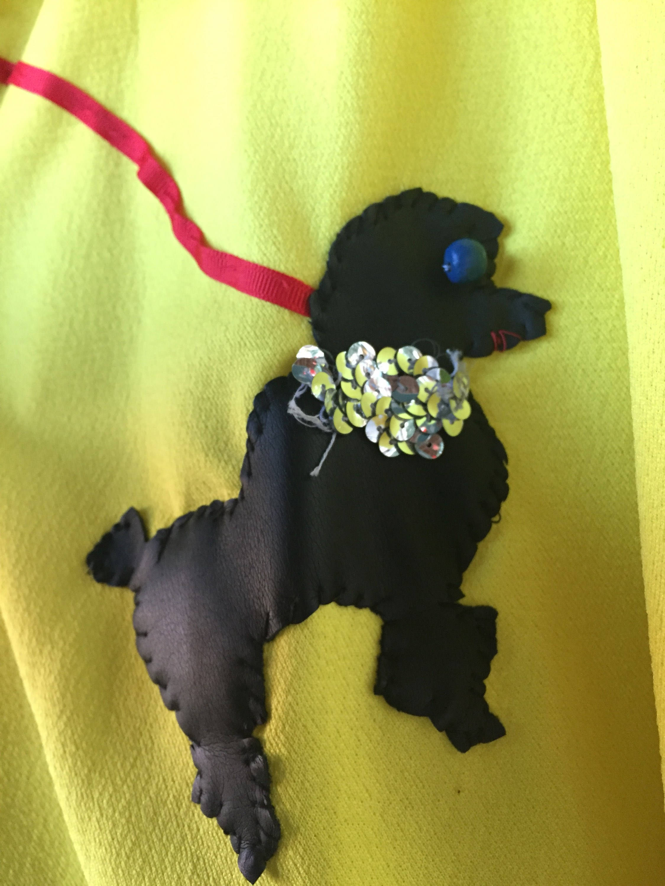 Vintage 50's Yellow Poodle Appliqué Circle Mini Skirt Size - Etsy