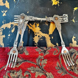 Vintage Antique Forks Top-handle Tapestry Carpet Bag/ Purse/ Hand Bag ...