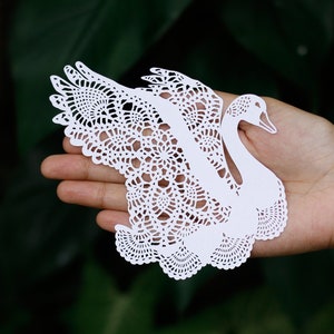 Swan Papercut Template, Papercutting Art, Digital Download, Handmade ...