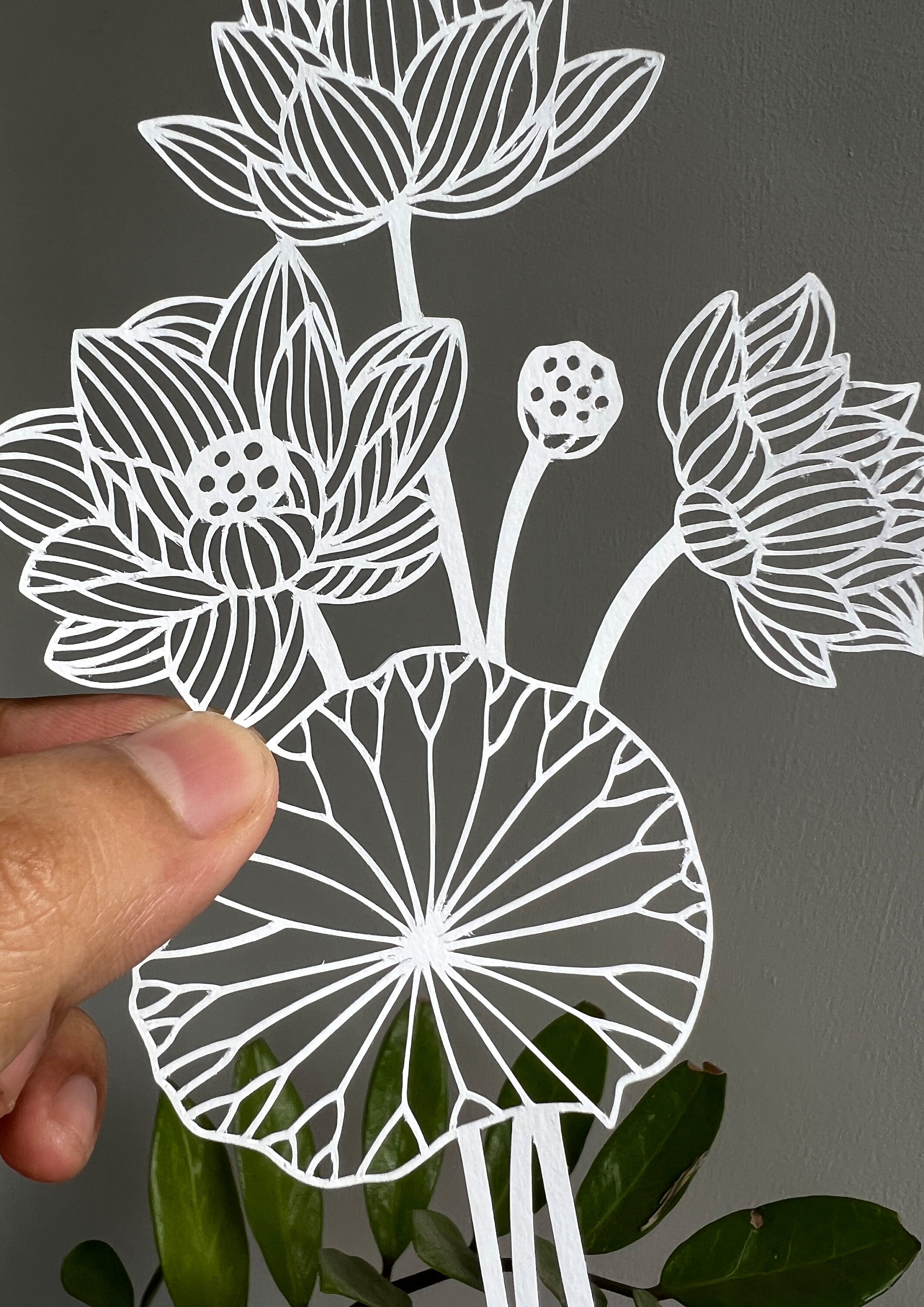 Lotus Papercut Template Papercutting Art Lotus Flower Cricut SVG ...