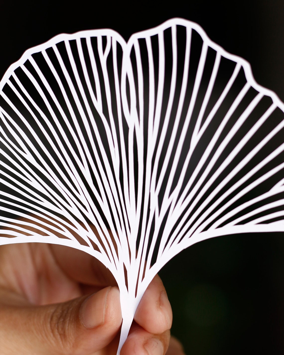Gingko Leaf Papercut Template Papercutting Art Pdf Jpg | Etsy
