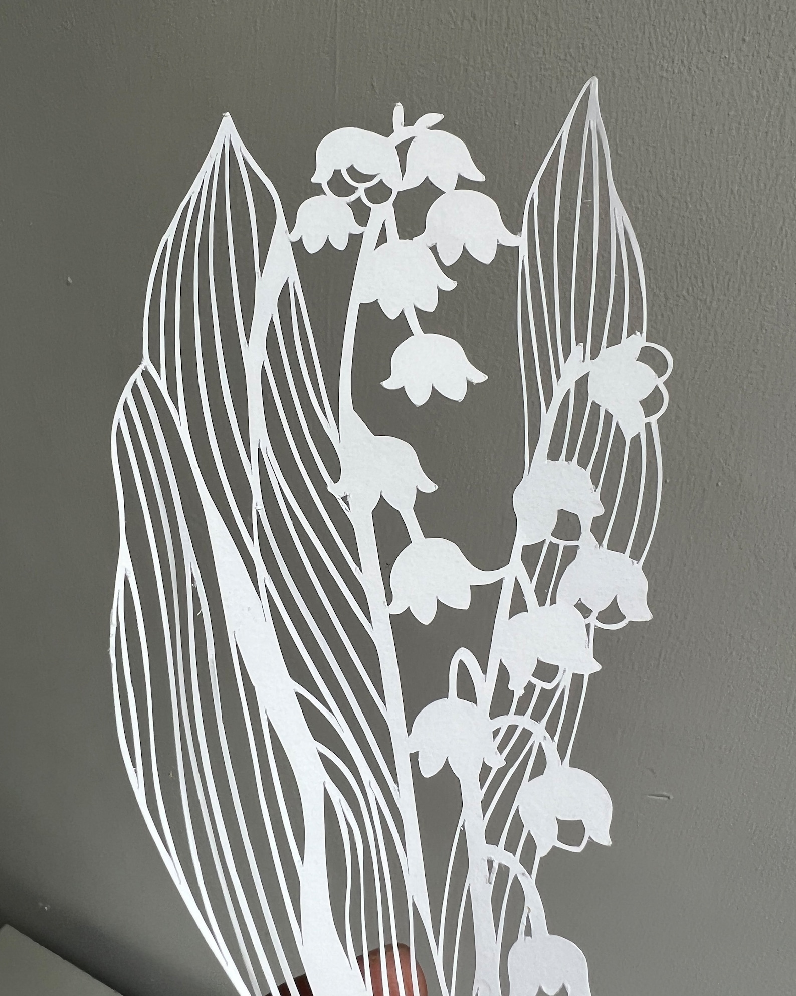 Lily of the Valley Papercut Template Papercutting Lily Flower Pdf Jpg ...