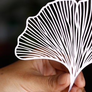 Gingko Leaf Papercut Template | Papercutting Art Pdf Jpg | Cricut SVG ...