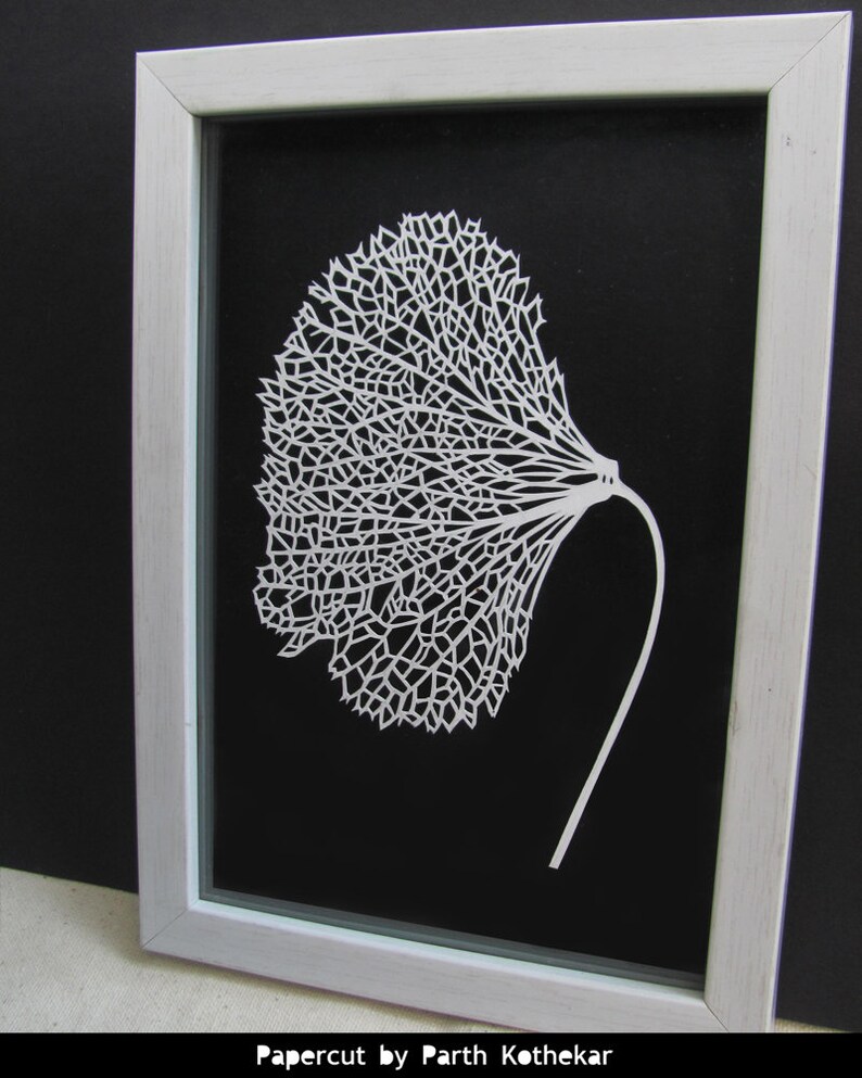 Leaf Skeleton Paper Cut Template Nature Paper Cutting Digital Download ...