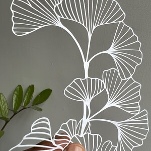 Gingko Leaf Papercut Template Papercutting Art Pdf Jpg Cricut SVG ...