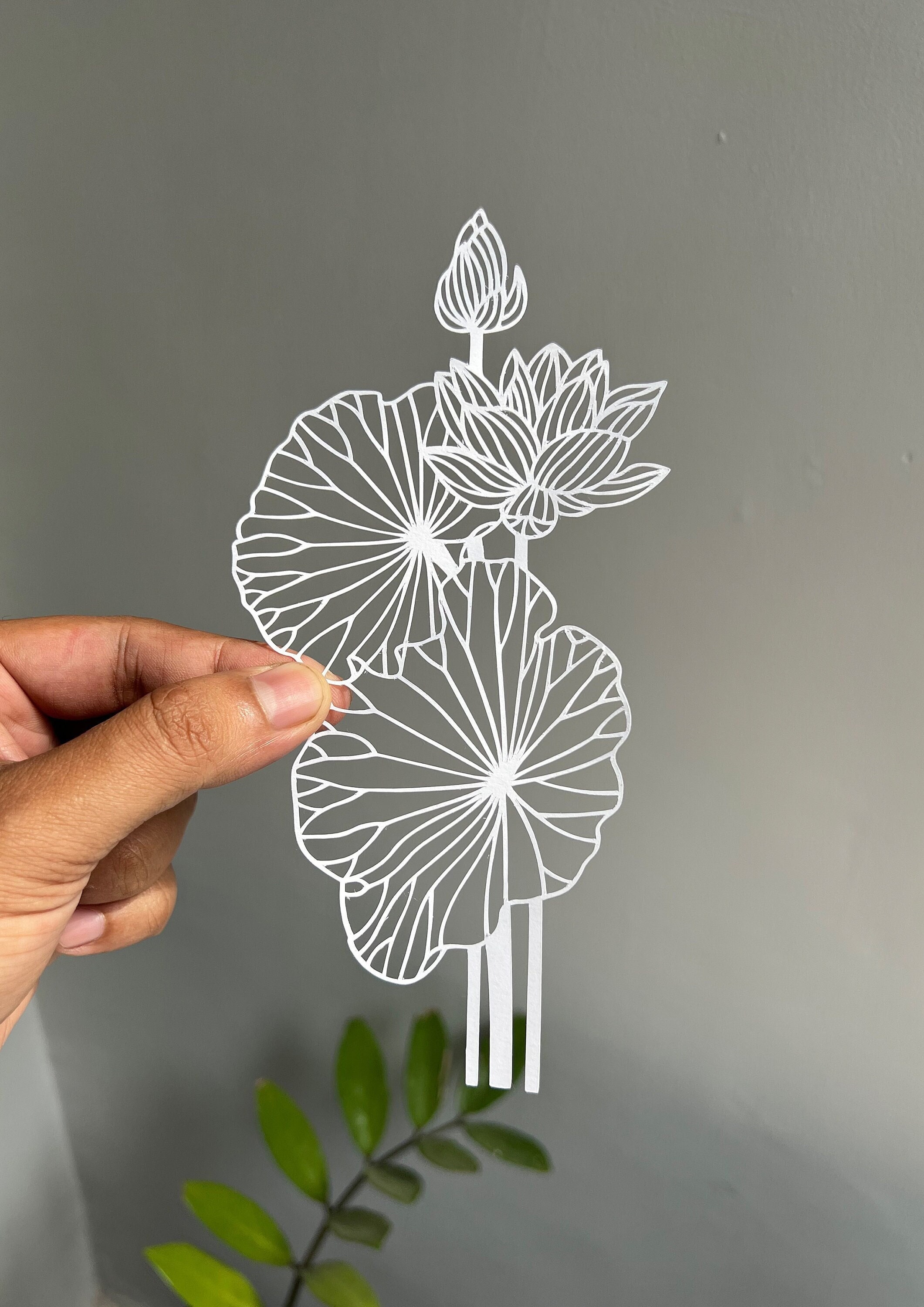 Lotus Papercut Template Papercutting Art Lotus Flower Cricut SVG ...