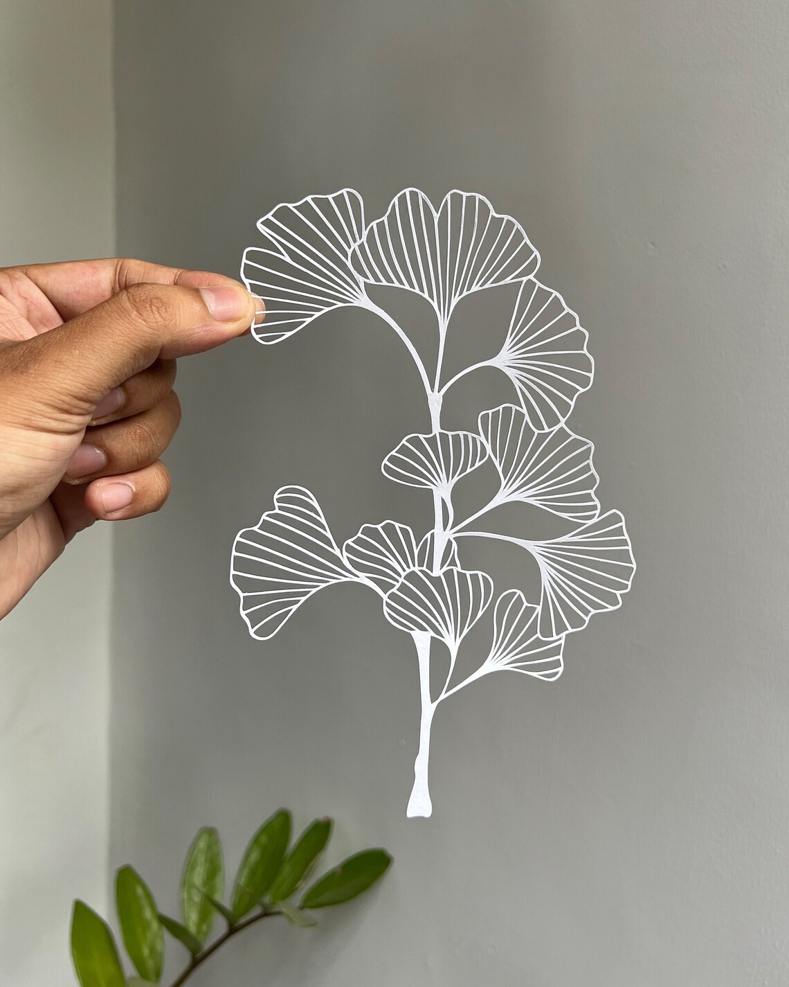 Gingko Leaf Papercut Template Papercutting Art Pdf Jpg Cricut SVG ...