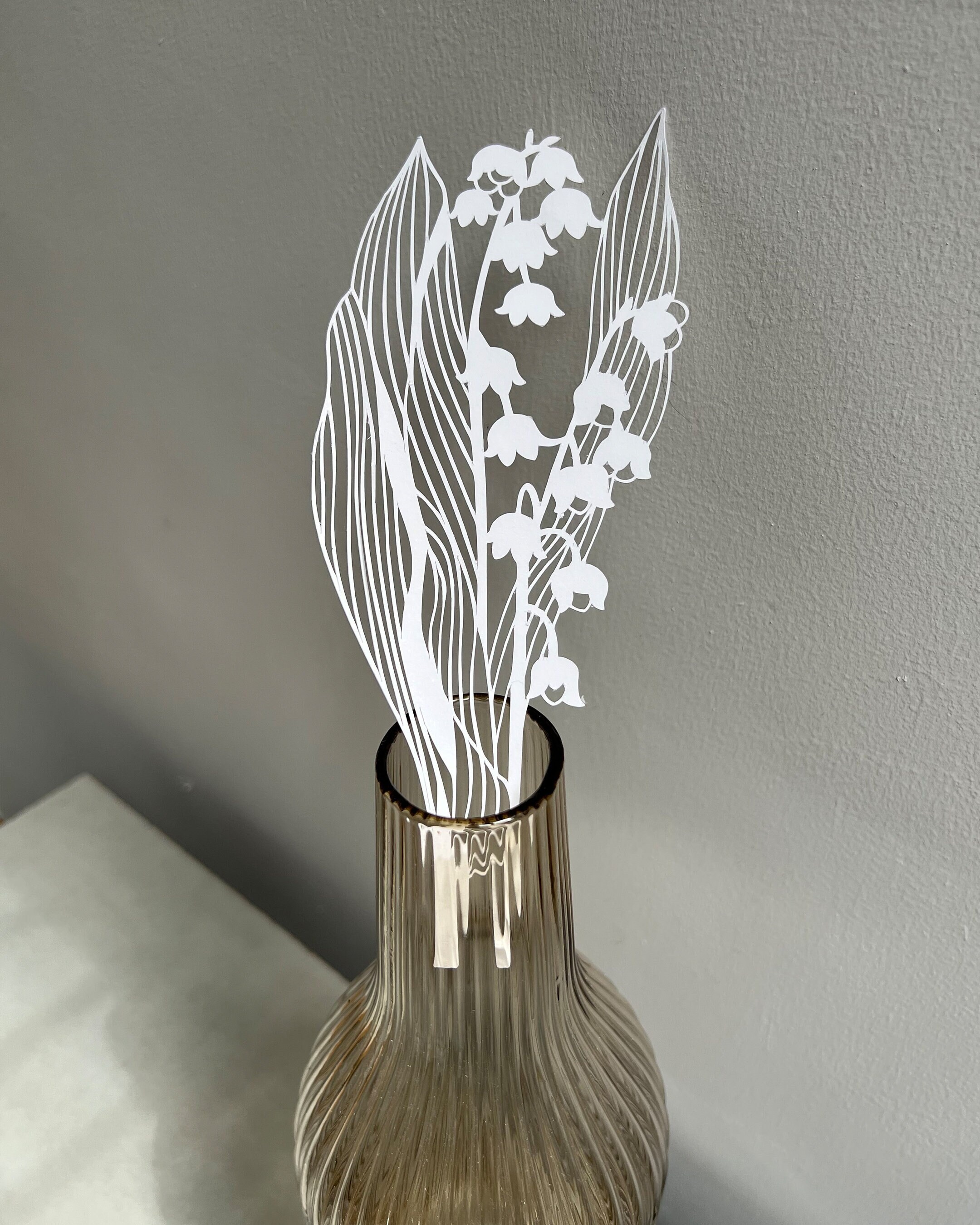 Lily of the Valley Papercut Template Papercutting Lily Flower Pdf Jpg ...