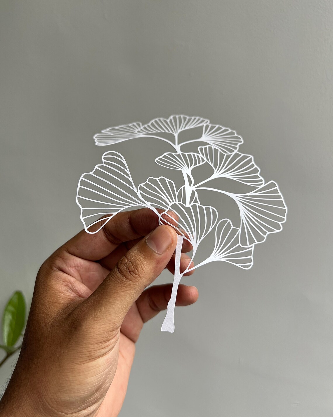 Gingko Leaf Papercut Template Papercutting Art Pdf Jpg Cricut SVG ...