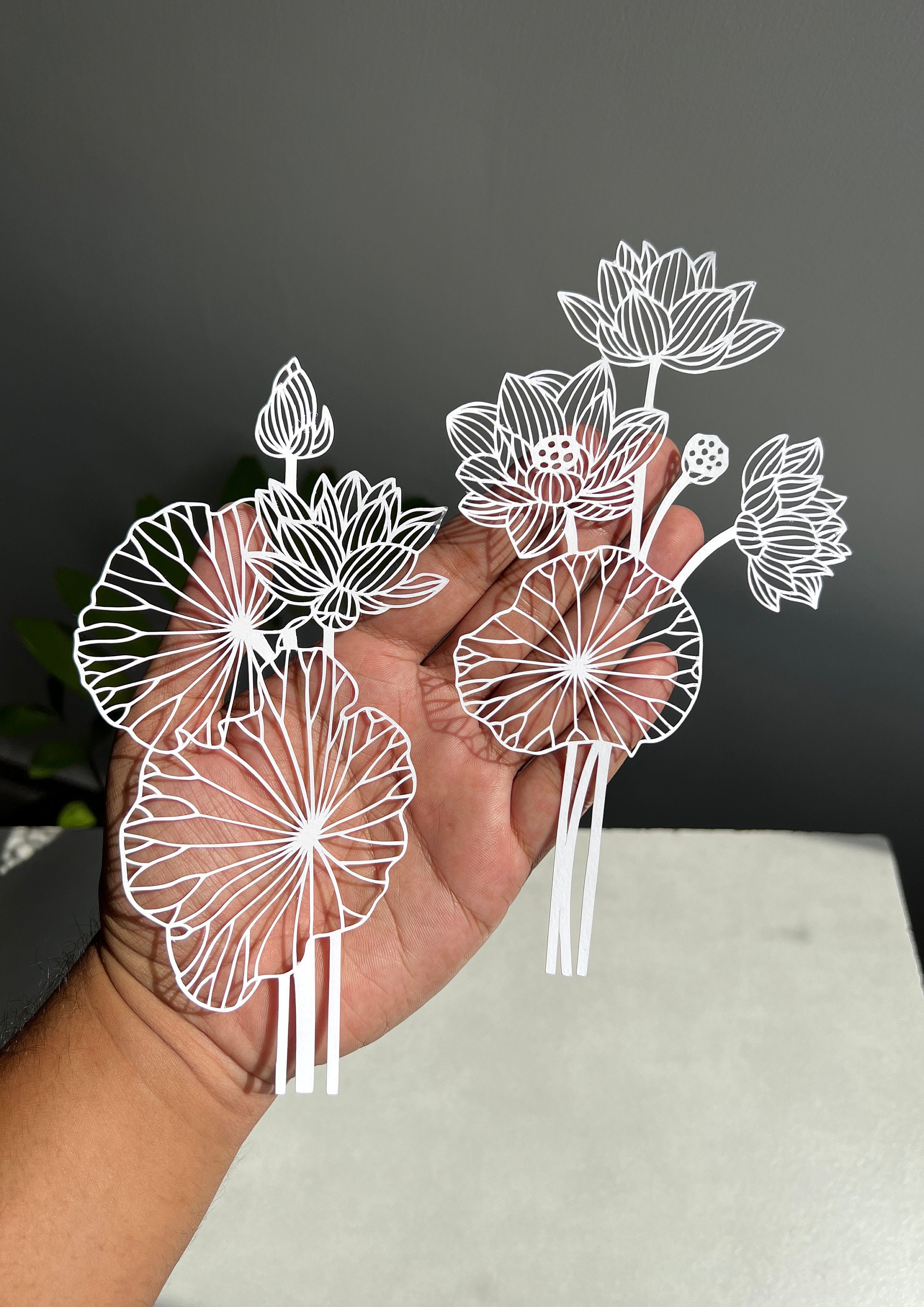 Lotus Papercut Template Papercutting Art Lotus Flower Cricut - Etsy