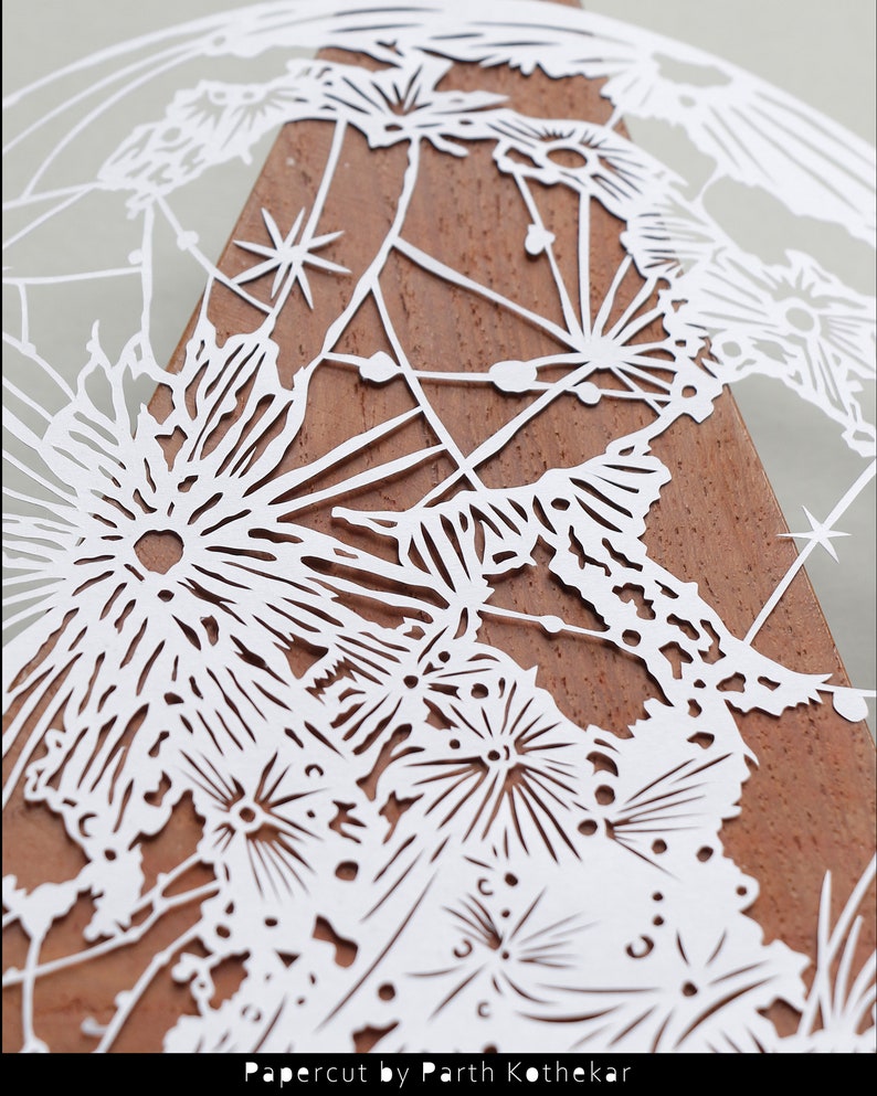 Moon Papercut Template Lunar Paper Art Paper Cutting Art - Etsy