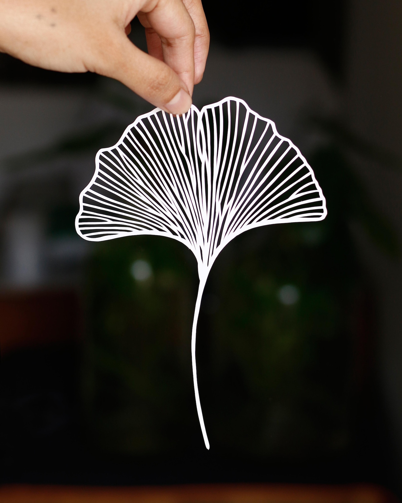 Gingko Leaf Papercut Template Papercutting Art Pdf Jpg - Etsy