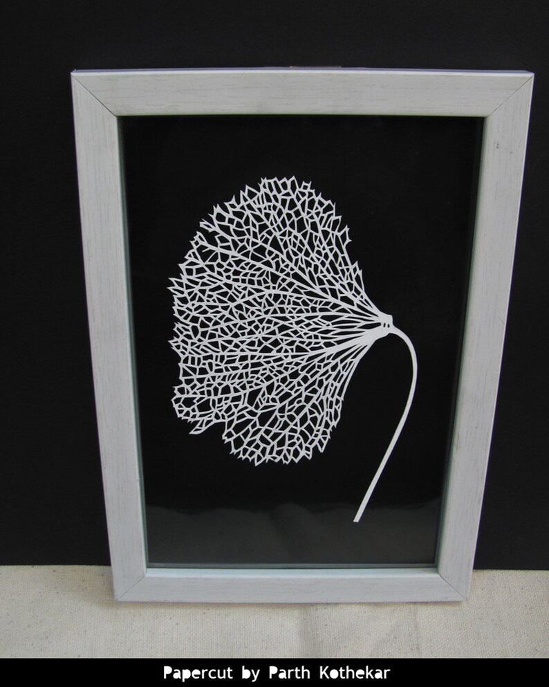 Leaf Skeleton Paper Cut Template Nature Paper Cutting Digital Download ...