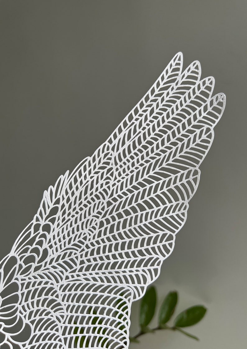 Bird Wings Papercut Template Feather Papercutting Art - Svg Pdf Jpg ...