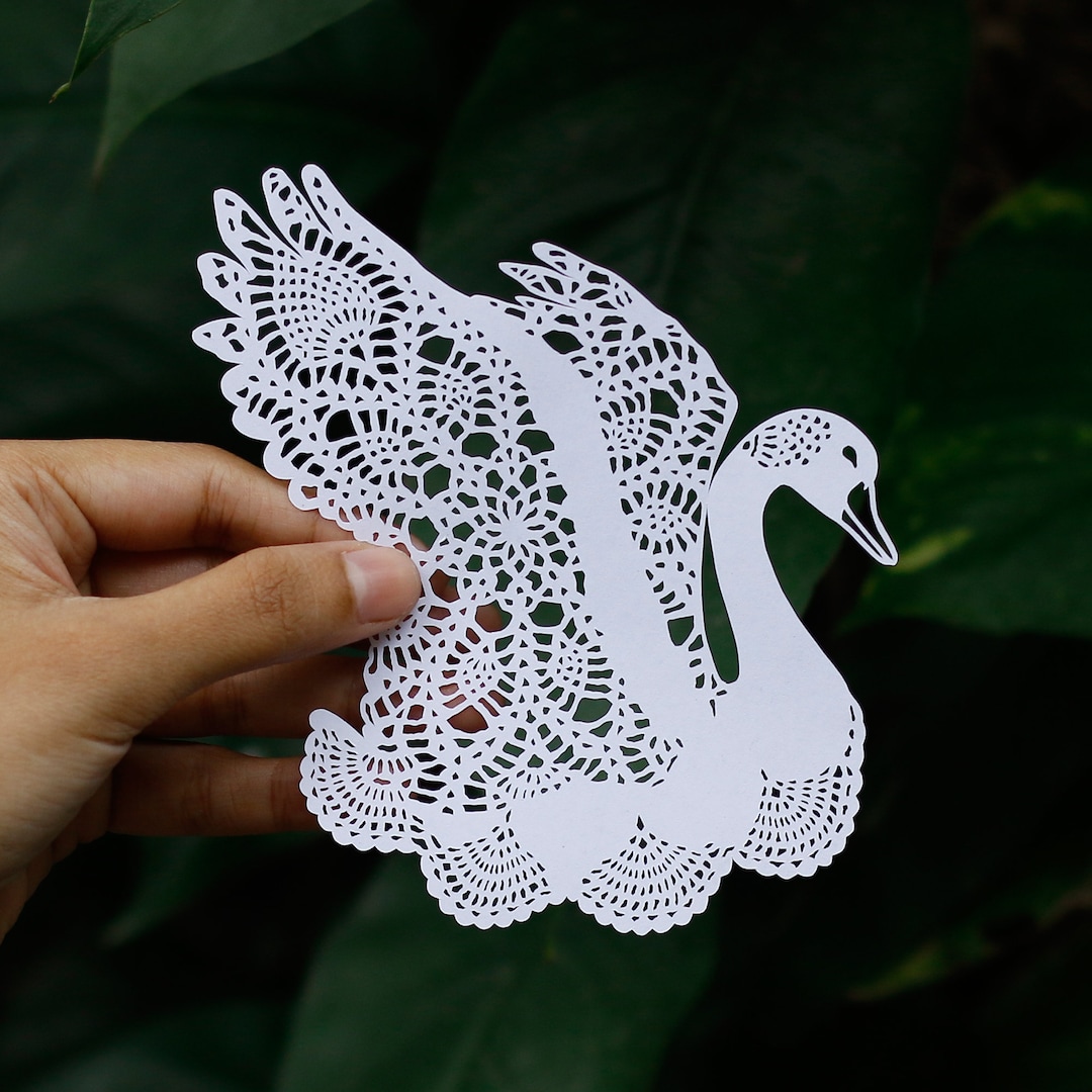 Swan Papercut Template, Papercutting Art, Digital Download, Handmade ...
