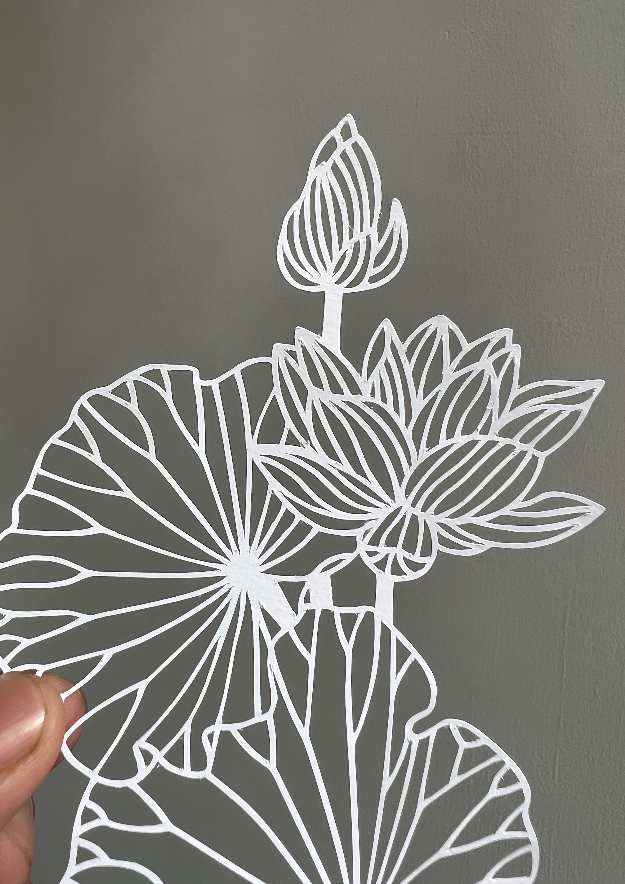 Lotus Papercut Template Papercutting Art Lotus Flower Cricut SVG ...
