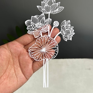 Lotus Papercut Template Papercutting Art Lotus Flower Cricut SVG ...
