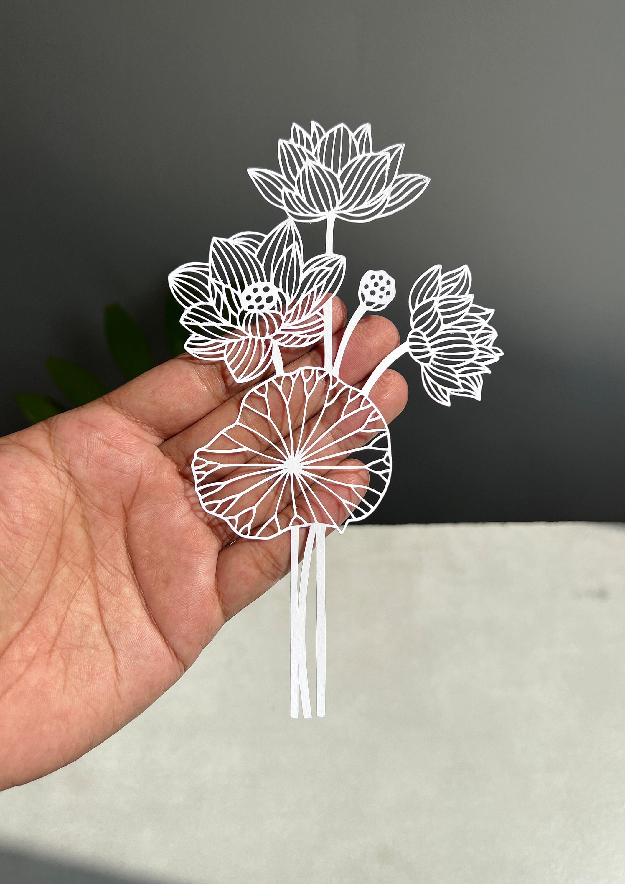Lotus Papercut Template Papercutting Art Lotus Flower Cricut SVG ...