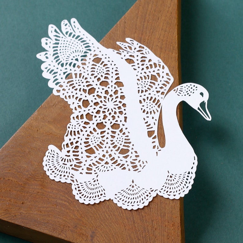 Swan Papercut Template, Papercutting Art, Digital Download, Handmade ...