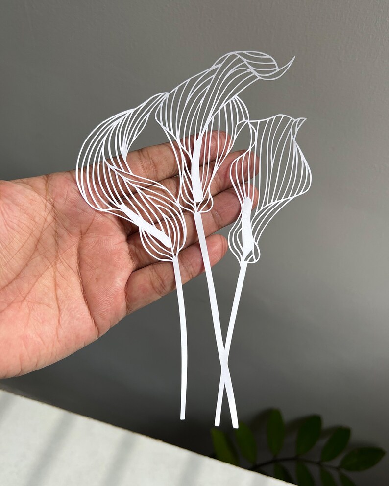 Calla Lily Papercut Template Papercutting Flower Pdf Jpg Cricut SVG ...