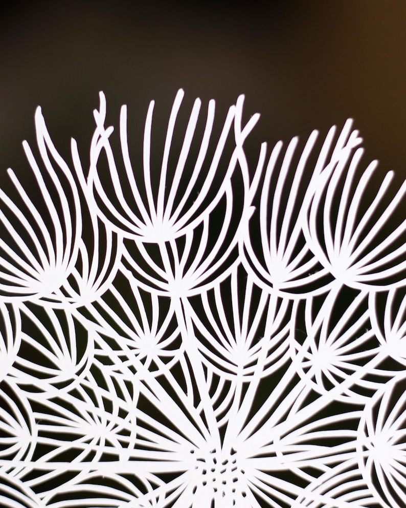 Dandelion Papercut Template | Flower Papercutting Art Cricut SVG ...