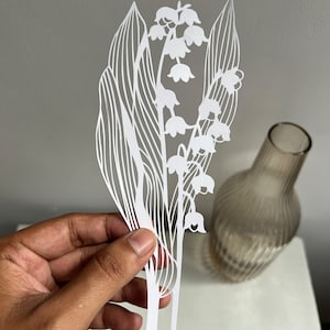 Lily of the Valley Papercut Template Papercutting Lily Flower Pdf Jpg ...