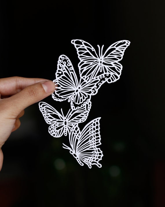 Butterfly Papercut Template Papercutting Art Pdf Jpg - Etsy
