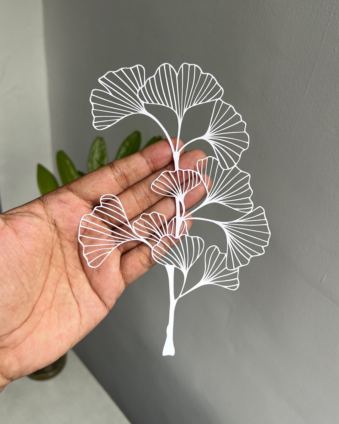 Gingko Leaf Papercut Template Papercutting Art Pdf Jpg Cricut SVG ...