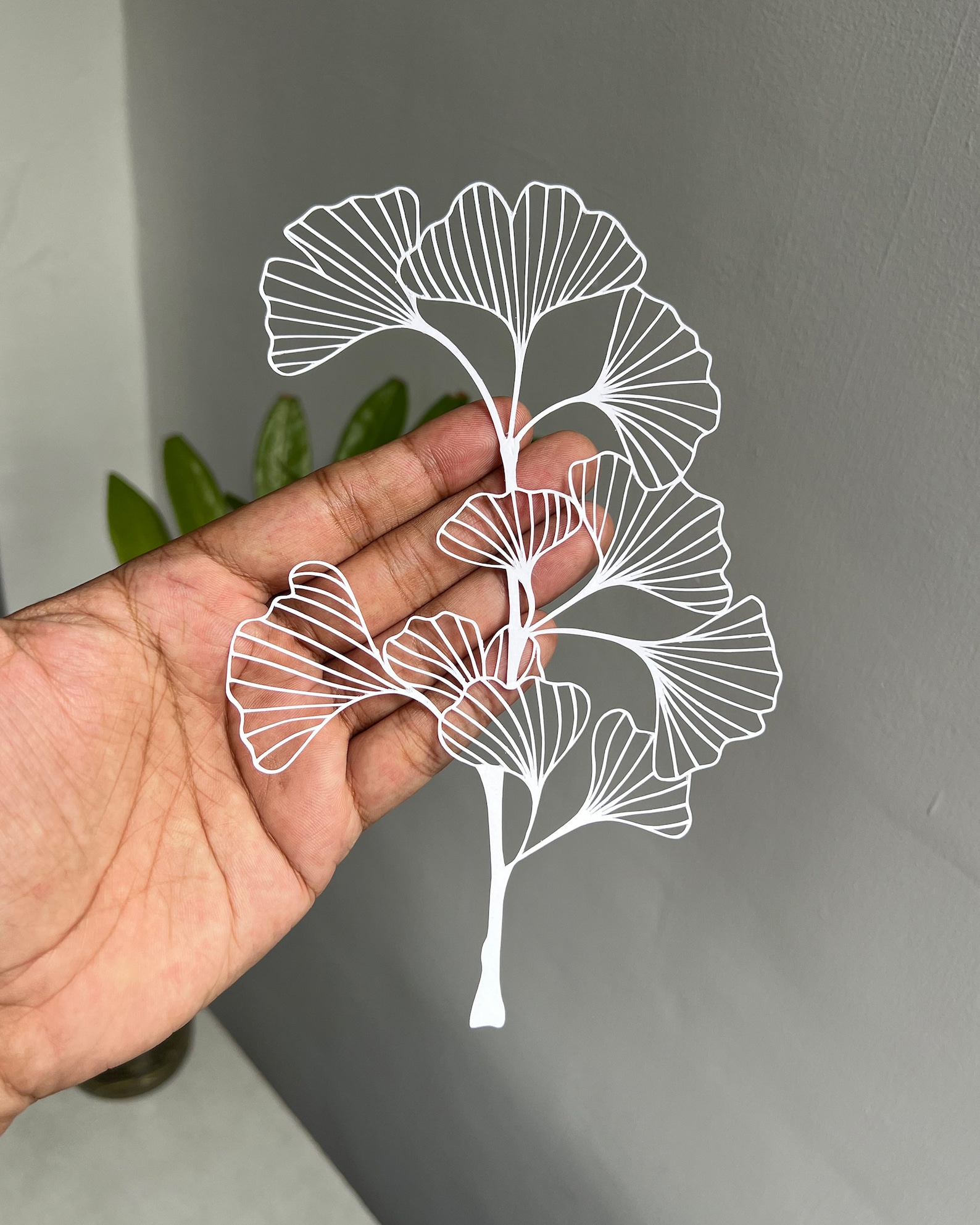 Gingko Leaf Papercut Template Papercutting Art Pdf Jpg Cricut SVG ...